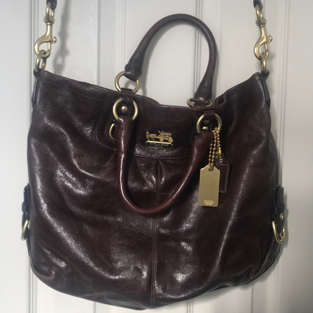 Genuine Coach Dark Brown Cross Body Bag - Gem